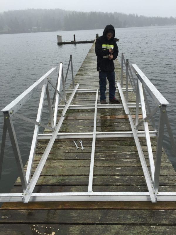 Washington State Gangway Installation - RollingBarge.com