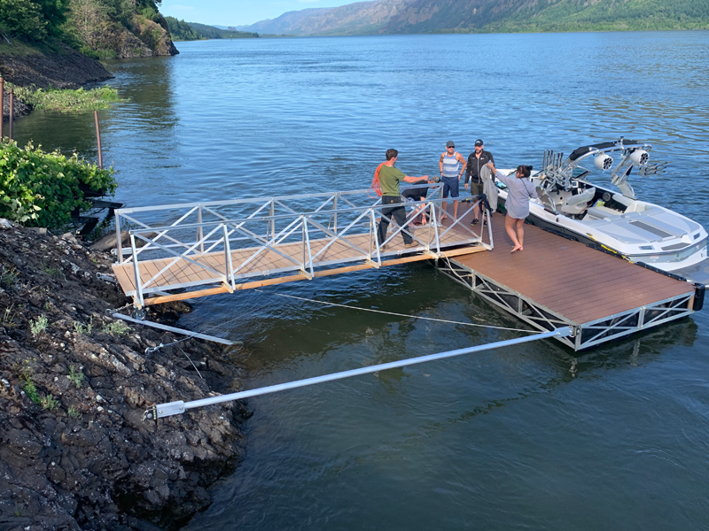 Columbia River Aluminum Gangway Floating Dock RollingBarge Columbia River Aluminum Gangway Floating Dock RollingBarge
